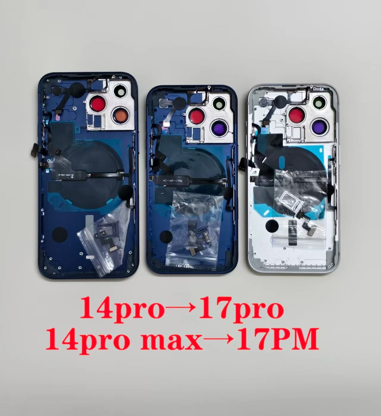 Полная сборка своими руками для корпуса 14 Pro Max, аналогичного 14promax to 17promax, Синий, Blue