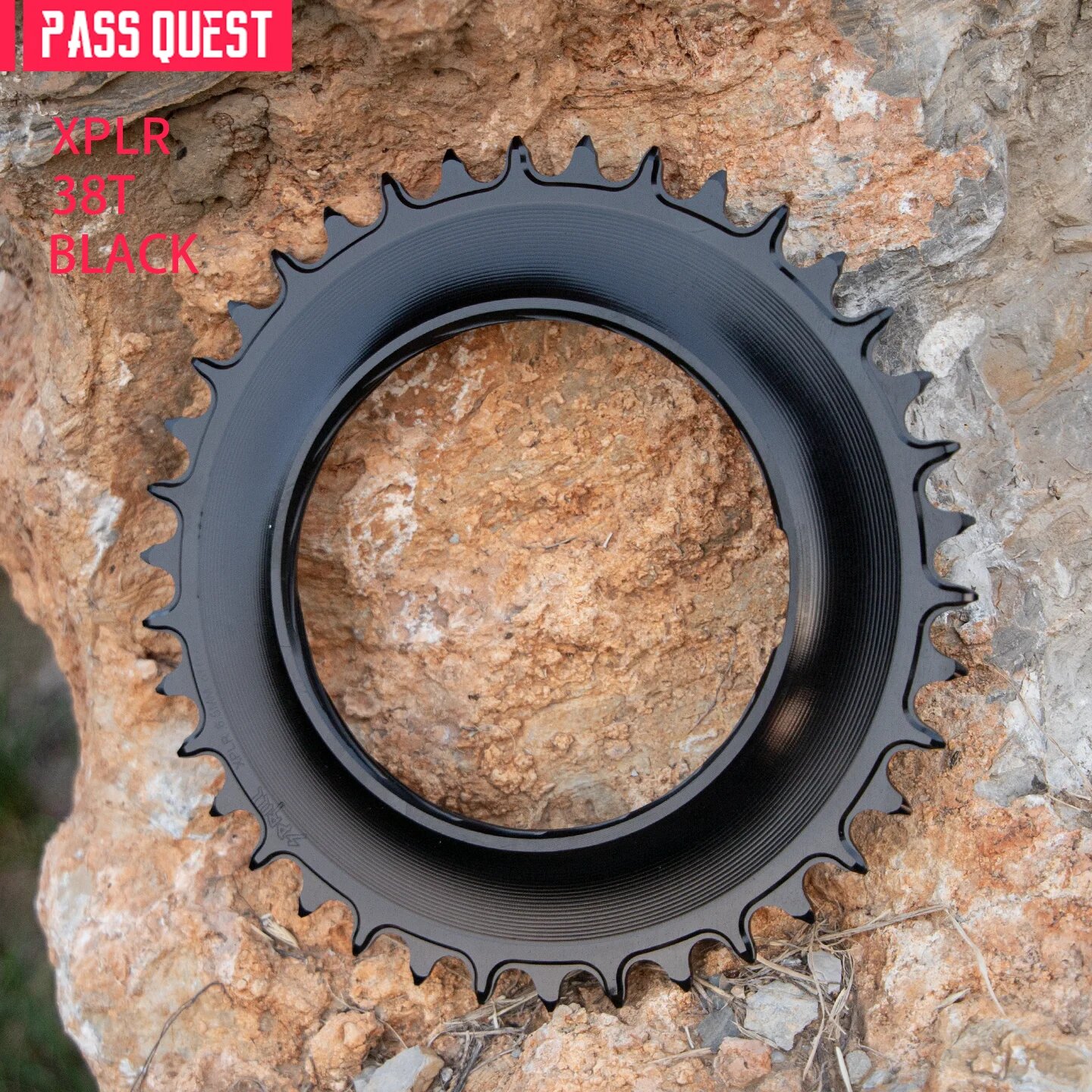 Звездочка PASS QUEST для Gravel 1x black 38T