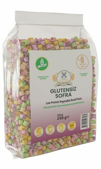 Безглютеновые макароны овощные Бусинки с низким содержанием белка
