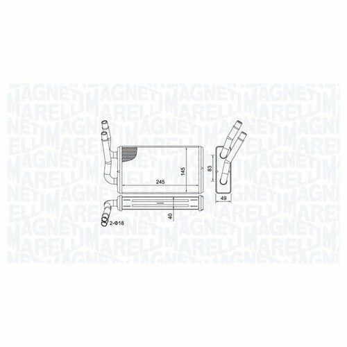 Радиатор печки Magneti Marelli 350218450000