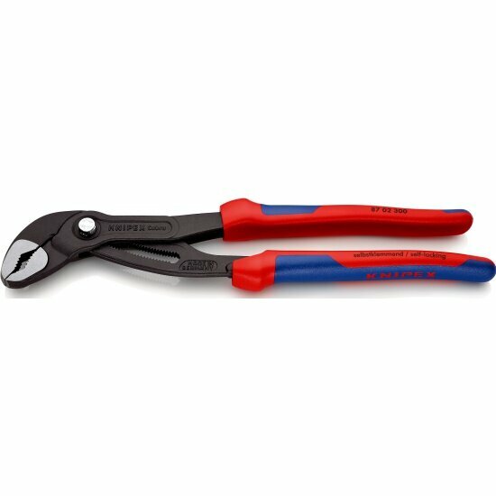 Клещи переставные Knipex KN-8702300SB COBRA®, 70 мм (2 3/4"), 300 мм, двухкомпонентные рукоятки