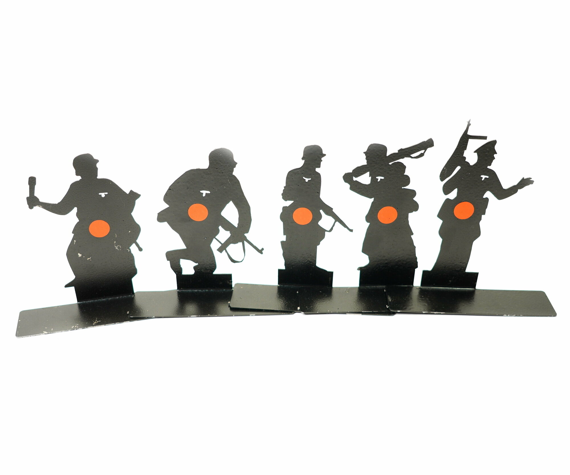 Комплект мишеней "Солдаты" металл, толщина 1 мм, 5 шт, черный