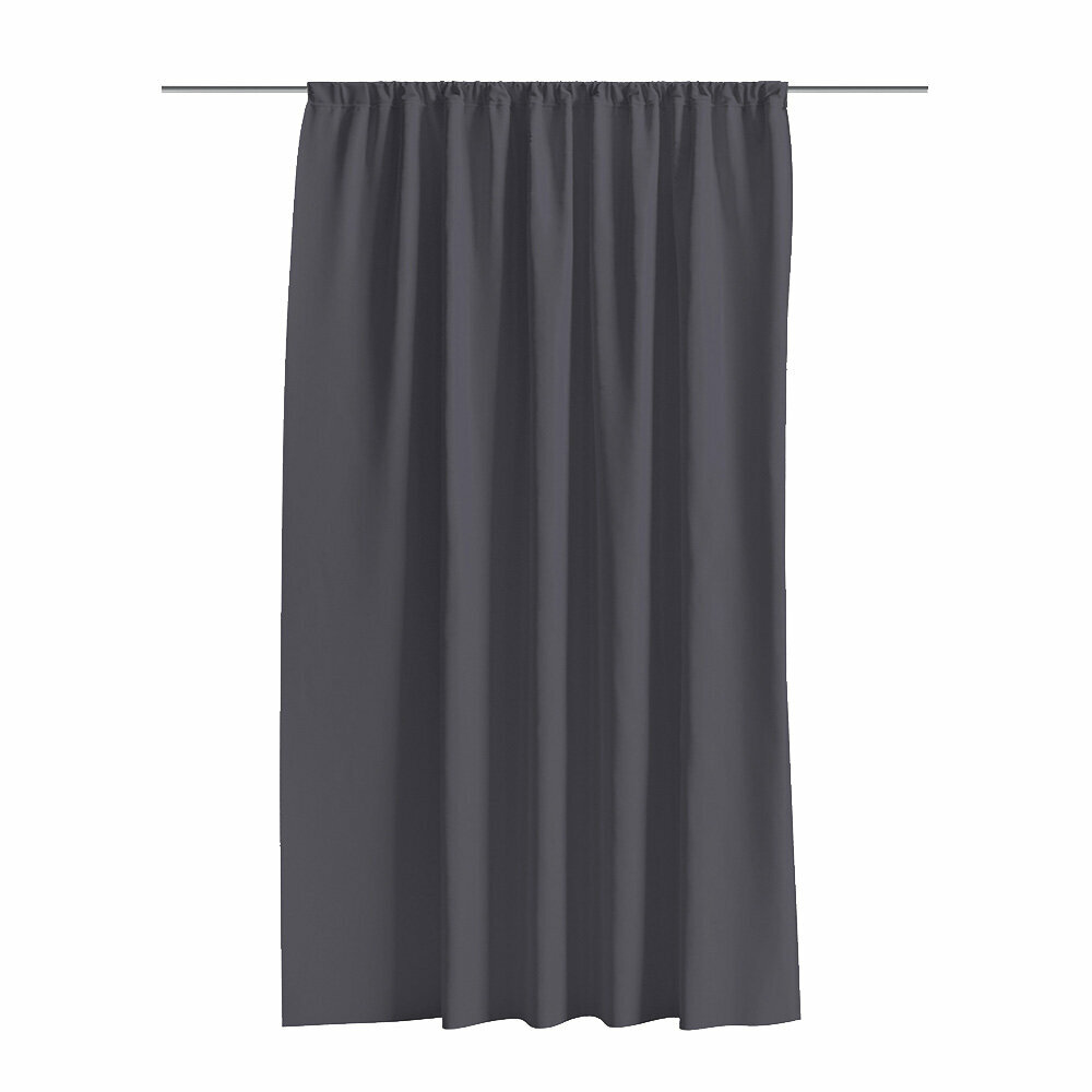 Штора велюр уголь 150х280 см Legrand Канвас (58109815)
