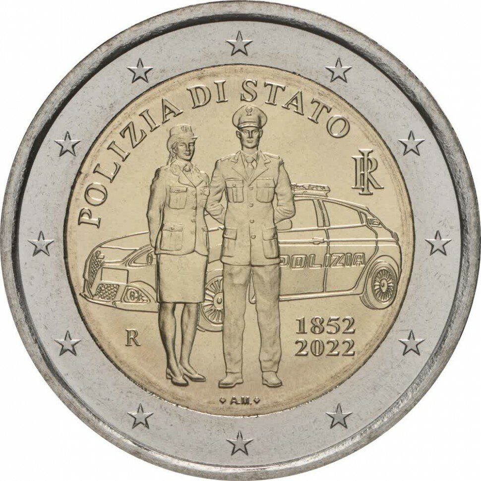 Италия 2 евро 2022 /Национальная полиция