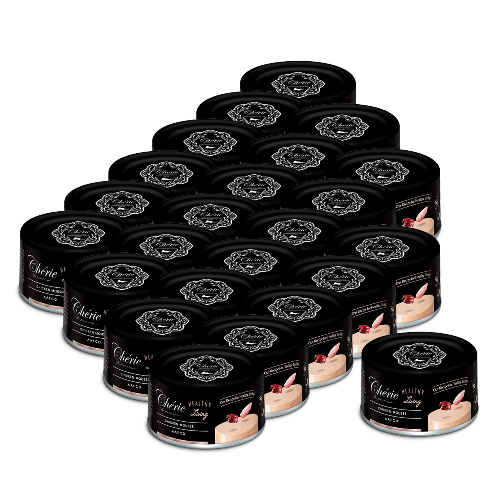 Pettric Cherie Healthy Living влажный корм для взрослых кошек мусс из курицы, в консервах - 80 г x 24 шт.