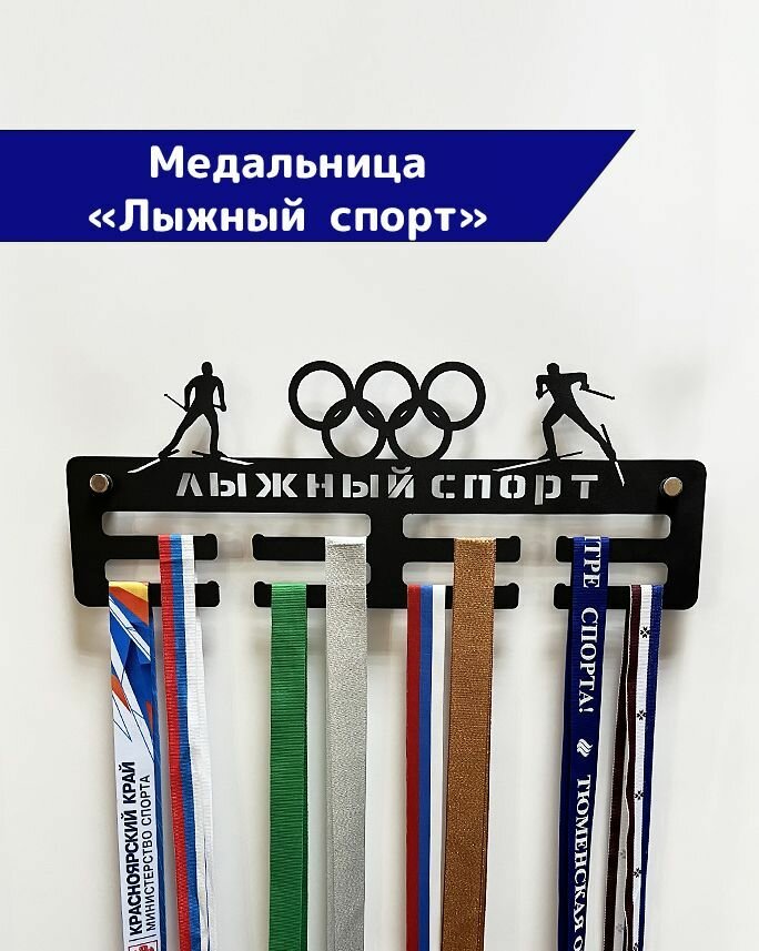 Медальница металлическая Лыжный спорт