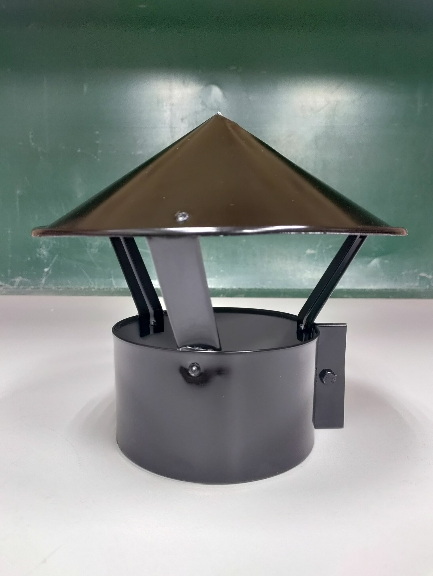 Зонт на трубу , оголовок 175 мм оцинкованный для дымохода оцинковка 0,45 мм с креплением хомут