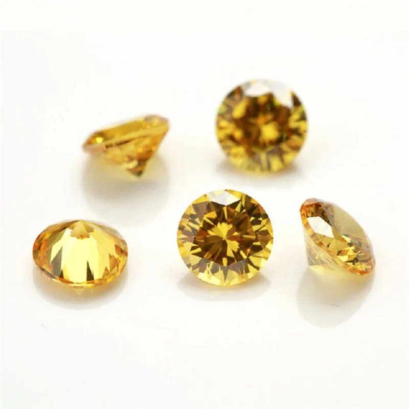 Бусины кубический цирконий SHIQIER 100 шт. разных цветов 1-3 мм 2.0mm(100pcs), Golden Yellow