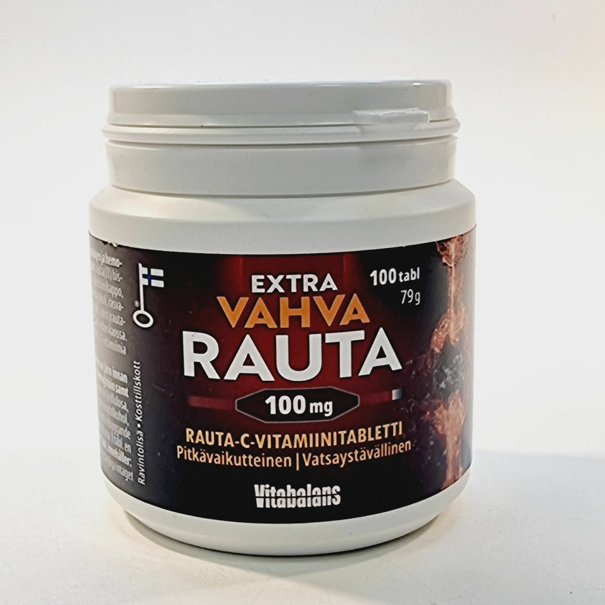 Vitabalans Rauta Extra Strong (железо 100 мг + С 50 мг) 100 табл. 79 г (из Финляндии)