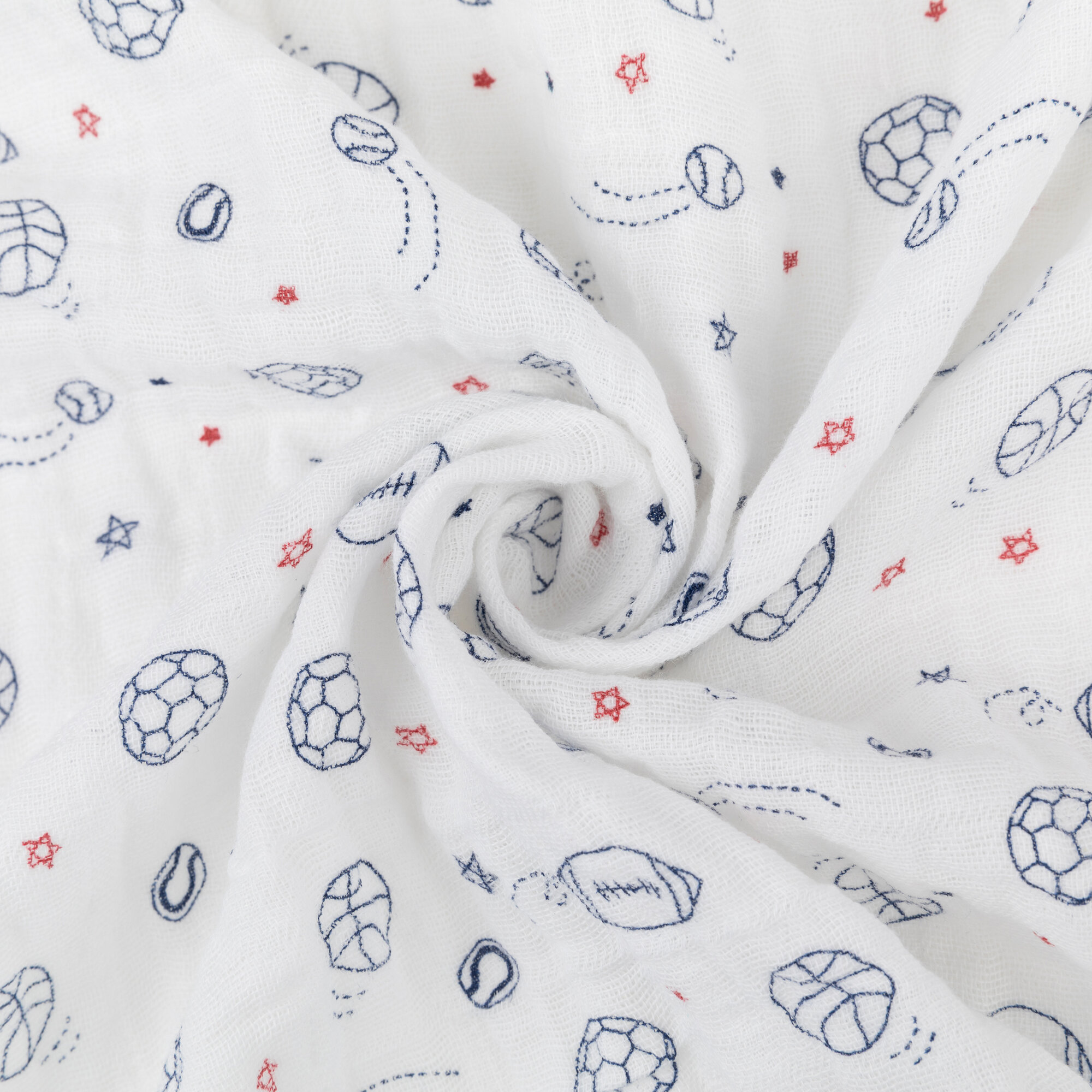 Ткань муслиновая отрез 100x125 см 100% хлопок "PEPPY" EMBRACE, Shannon Fabrics, champion cobalt