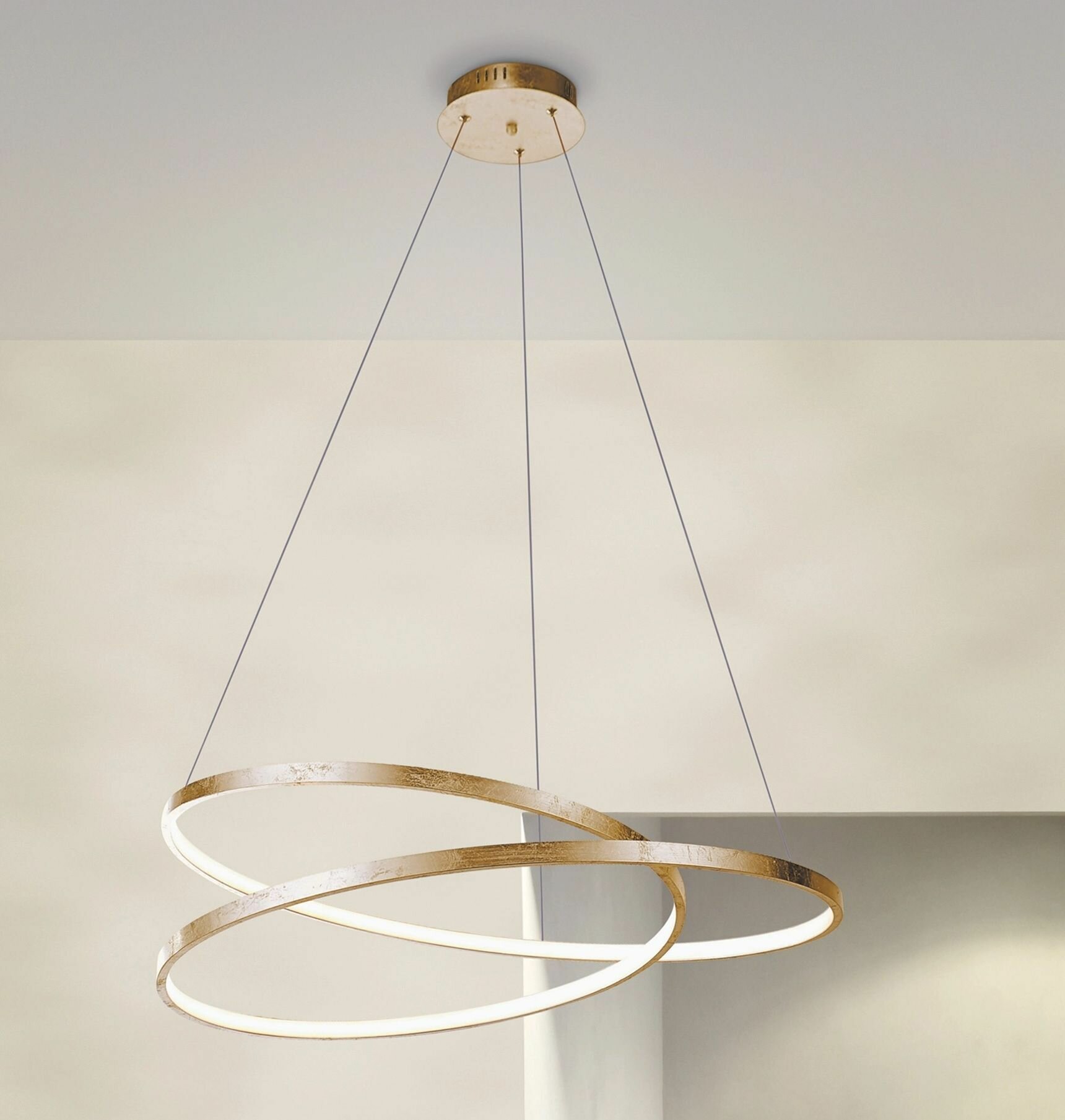 Люстра подвесная светодиодная 15Вт латунь Kepler Blesslight