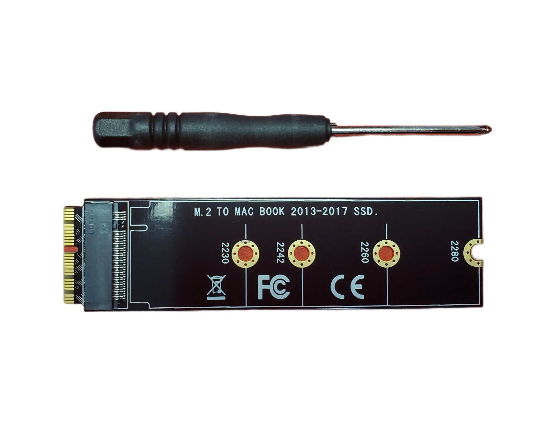 Переходник для SSD М.2 с 2230 до 2280 (PCI-E NVMe в разъем 12+16 pin MacBook Air Pro iMac)