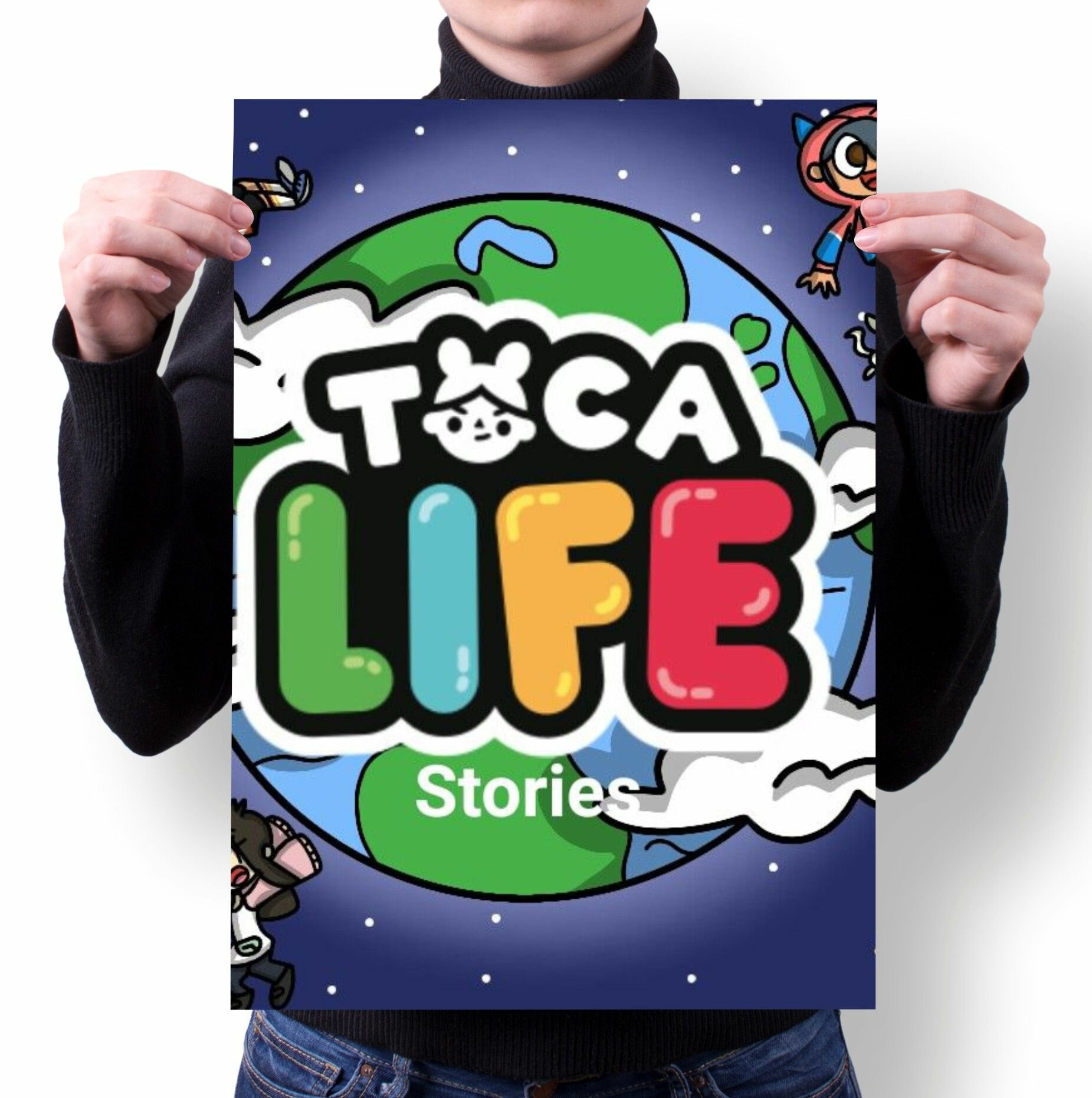 Плакат формата А4 с принтом "Тока Бока"