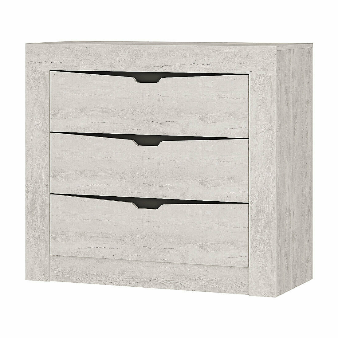 Комод Семья Мебелони "Леонардо KM13", Бетон пайн светлый/Графит, ЛДСП