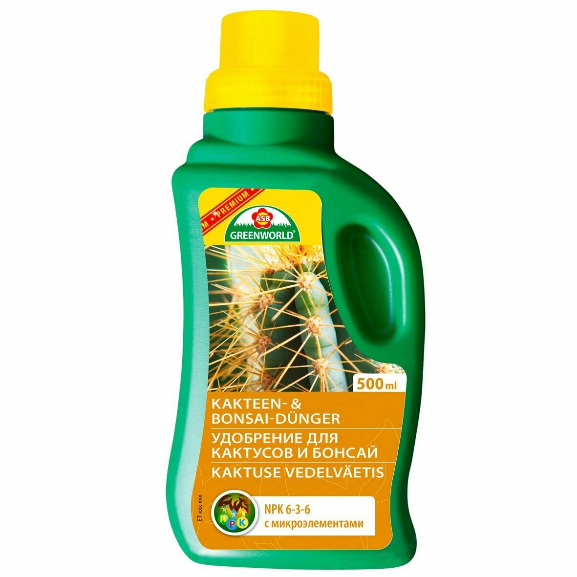 Удобрение ASB Greenworld для кактусов и бонсай 500 мл