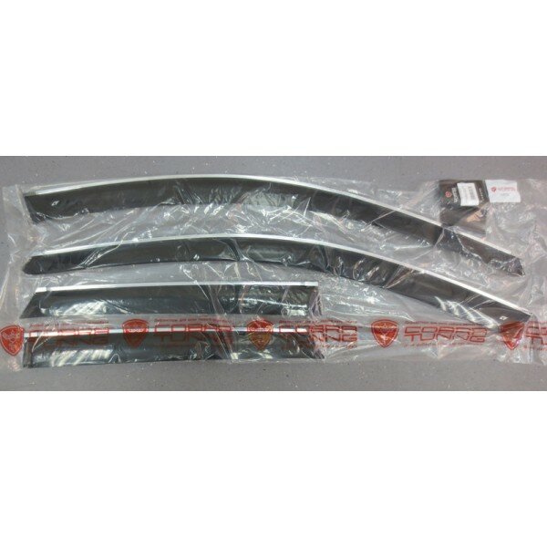 Дефлекторы окон накладные RENAULT KAPTUR/CAPTUR (2016-) хром. молдинг (R13516CR)