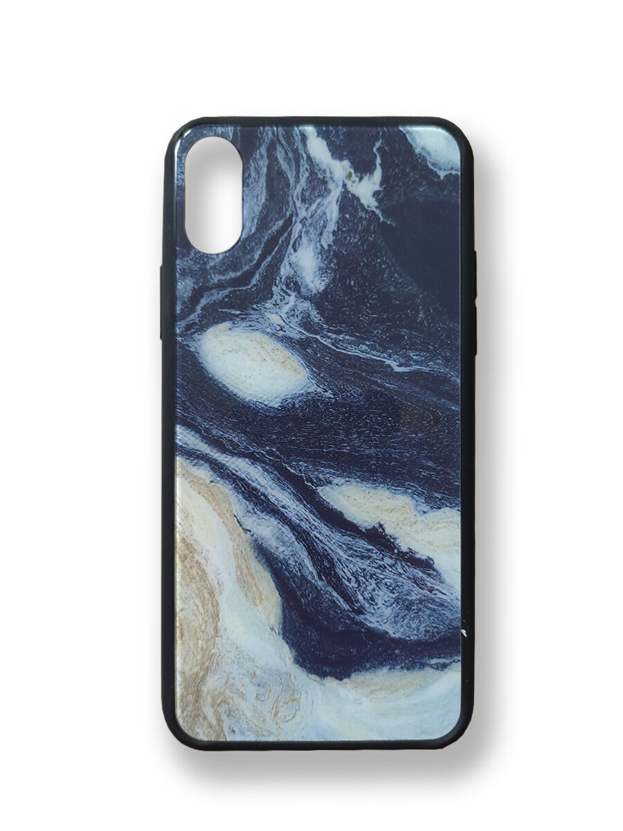 Стеклянный TPU-PC чехол накладка Rock Glass Phone Cases для Apple iPhone Xr