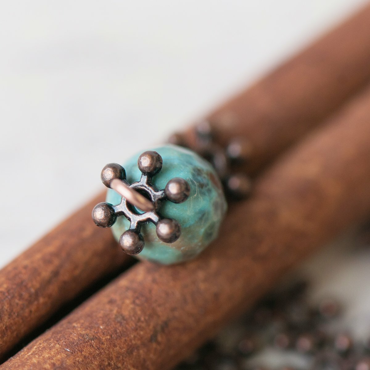 Разделитель для бусин 25 г / спейсер, цвет красная медь, 8х2.5 мм