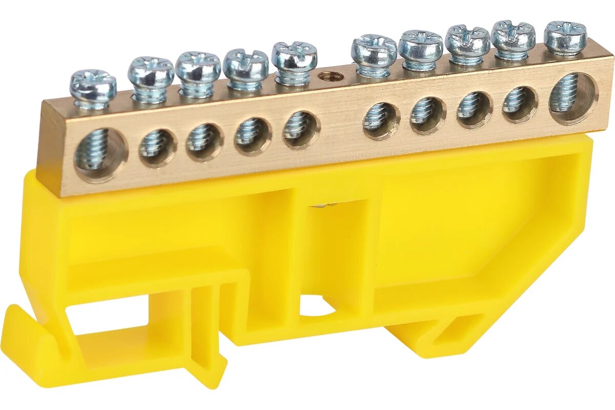 ЭРА Шина NO22495 PE земля на DINизоляторе ШНИ8x1210Джелтый Б0062912