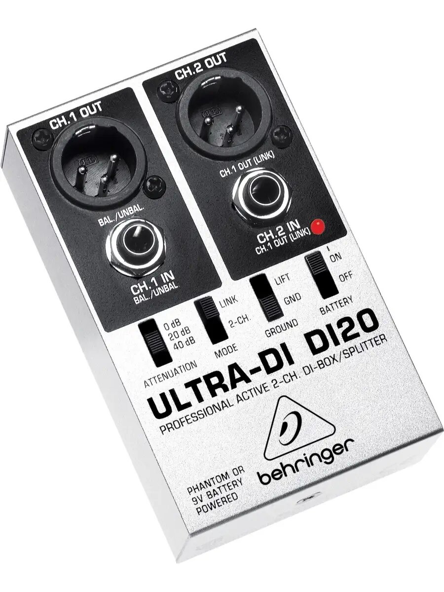 Директ-бокс BEHRINGER Ultra-DI DI20, металлический, компактный
