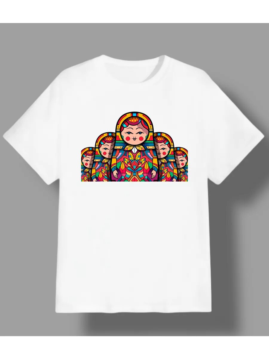 Футболка матрешки поп арт