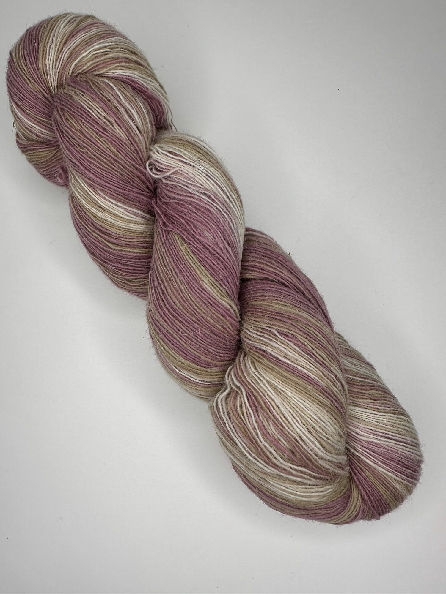 Пряжа для вязания шерсть 100% 8/1 Pink-Beige 117-121г.