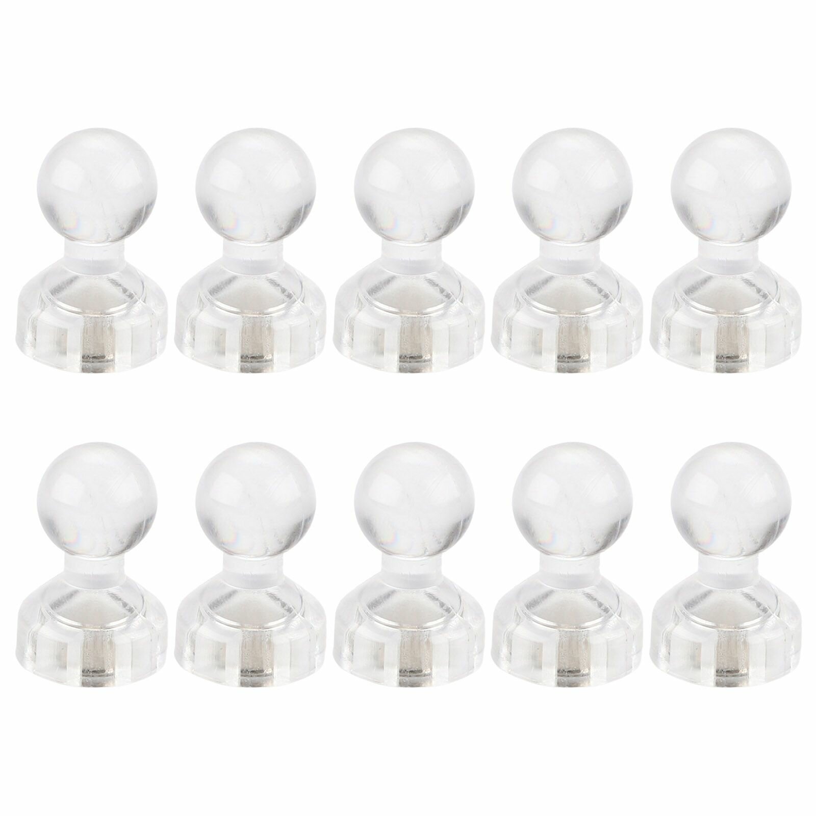 1 упаковка из 10 цветных прозрачных крепких магнитных кнопок-прозрачный цвет