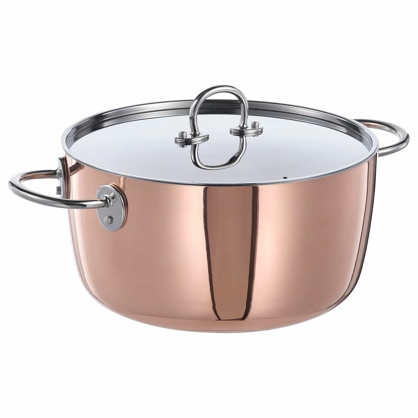 Кастрюля с крышкой FINMAT IKEA 5 l медь / нержавеющая сталь 205.175.73