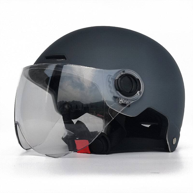 Шлем для электровелосипеда, 3C, с педалями, женский, осенне-зимний, черный, прозрачный