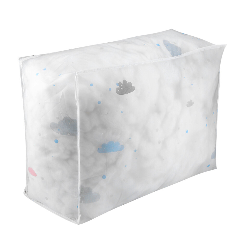 1шт Складной сумка для хранения одежды одеяло плед свитер органайзер коробка сумка дорожная багаж (#4) PEVA 25кг маленький размер 55*36*20см большой размер 57*40*22см