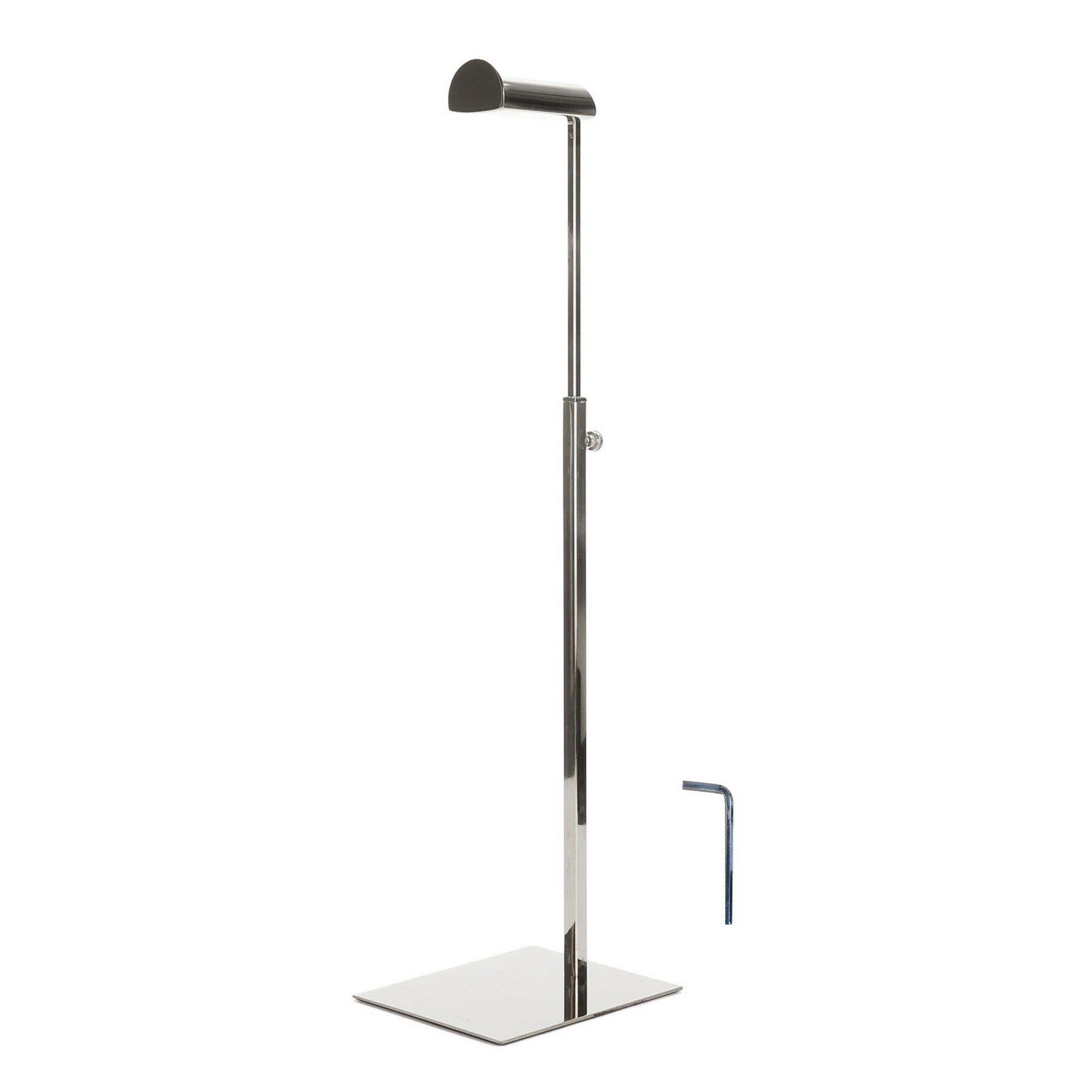 Стильная многофункциональная подставка для сумок из нержавеющей стали для магазинов одежды и торговых центров, зеркальная, серебристая.