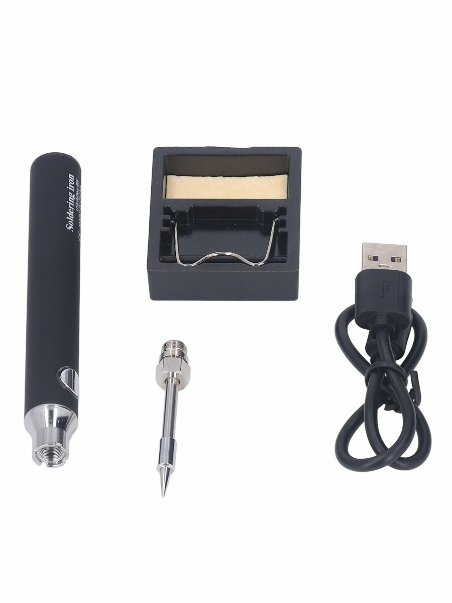 3-ступенчатый беспроводной паяльник, перезаряжаемый через USB, портативный электрический сварочный инструмент с индикатором, черный