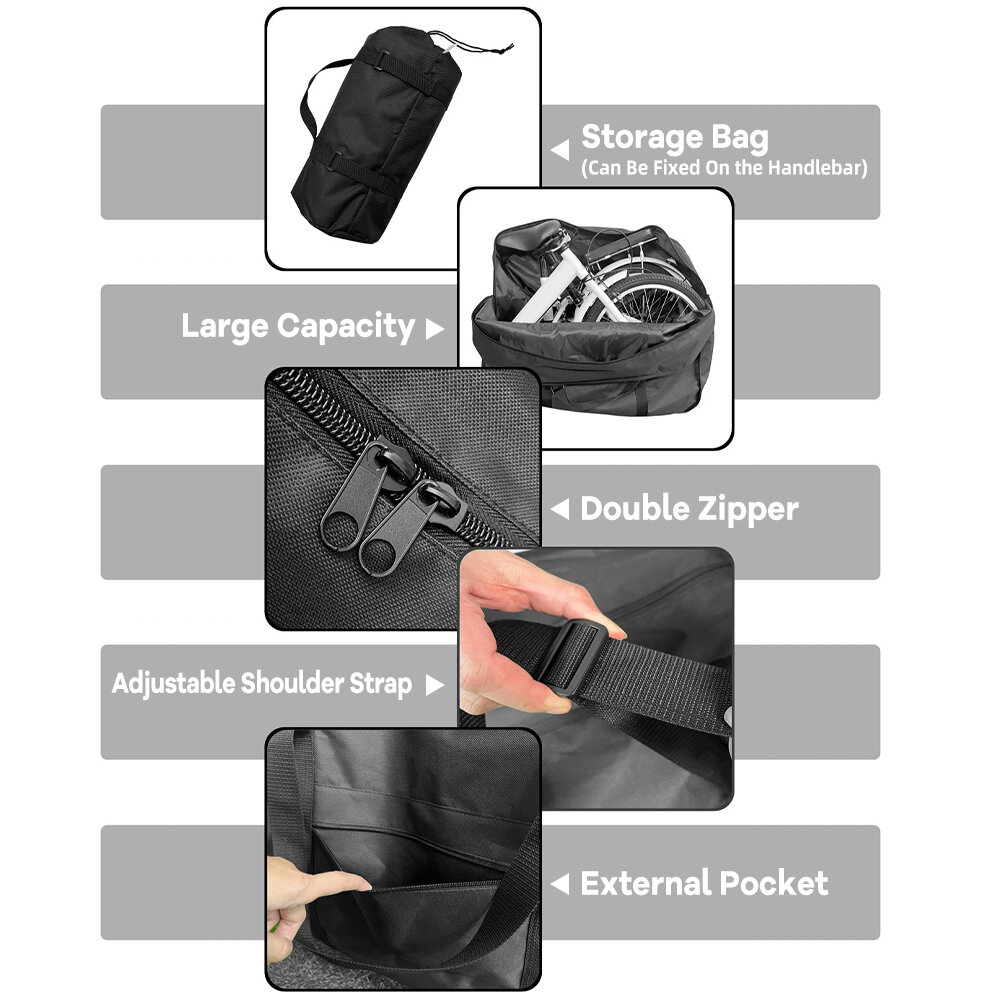 Складная дорожная сумка для велосипеда, переносной транспортный чехол для 20-дюймового складного велосипеда