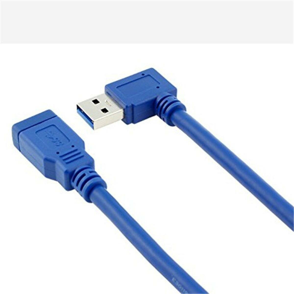USB 3.0 A Male 90 градусов левый угол в USB3.0 A Female удлинительный кабель-конвертер для компьютера 0,3 м