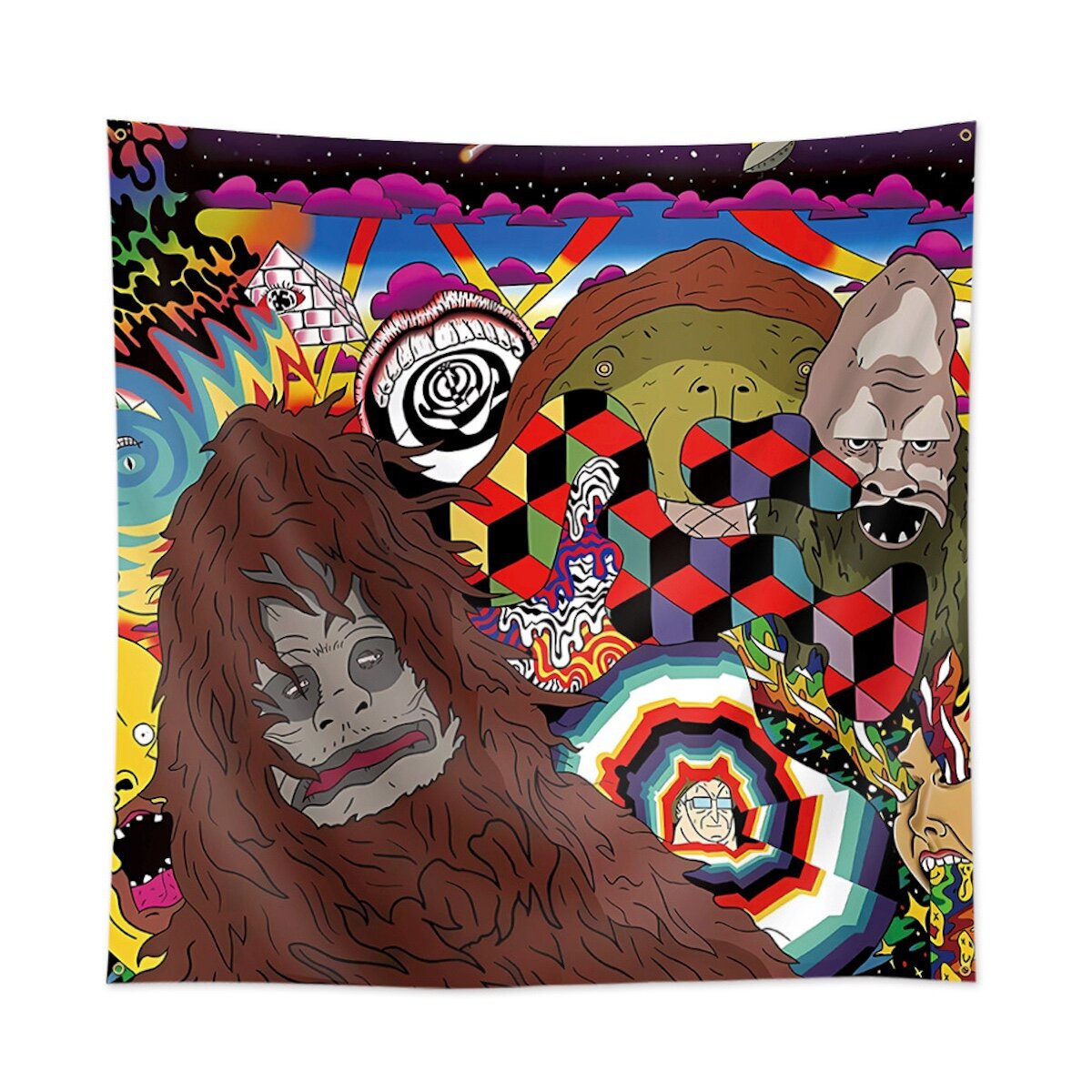 Флаговое искусство гобеленов Boobs Marleys Guitars, аниме флаг, настенное украшение для спальни и гостиной 90x90 см