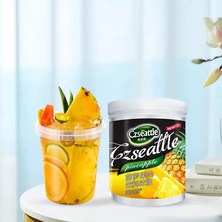 Джем с кусочками Ананаса, для горячих и холодных напитков, 1.25кг