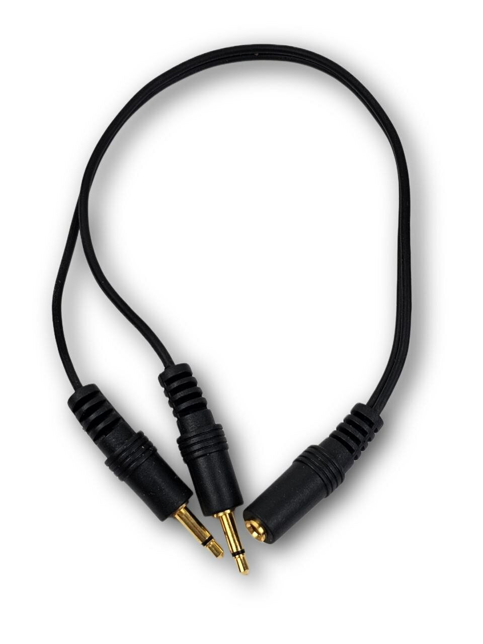 Переходник 2 x 3.5мм "штекер" моно - 3.5мм "гнездо" стерео с кабелем 0.3 метра