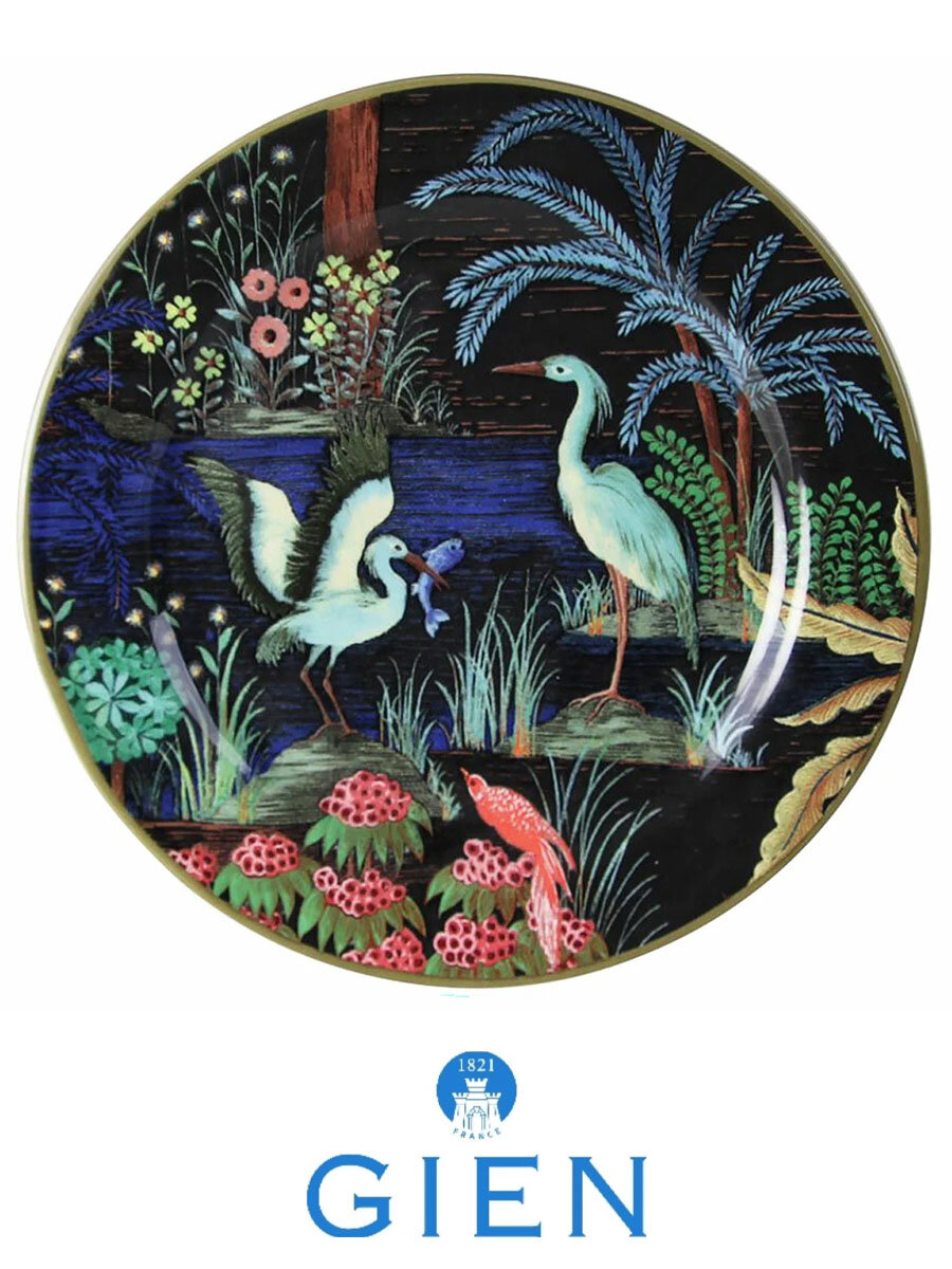 Блюдце Gien Le Jardin Du Palais, керамика, разноцветное, 13 см, 1 шт.