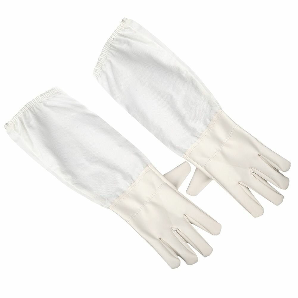 Перчатки для пчеловодов с длинными рукавами, защитные анти-жало, эластичные манжеты, белые (XL), 100% новые