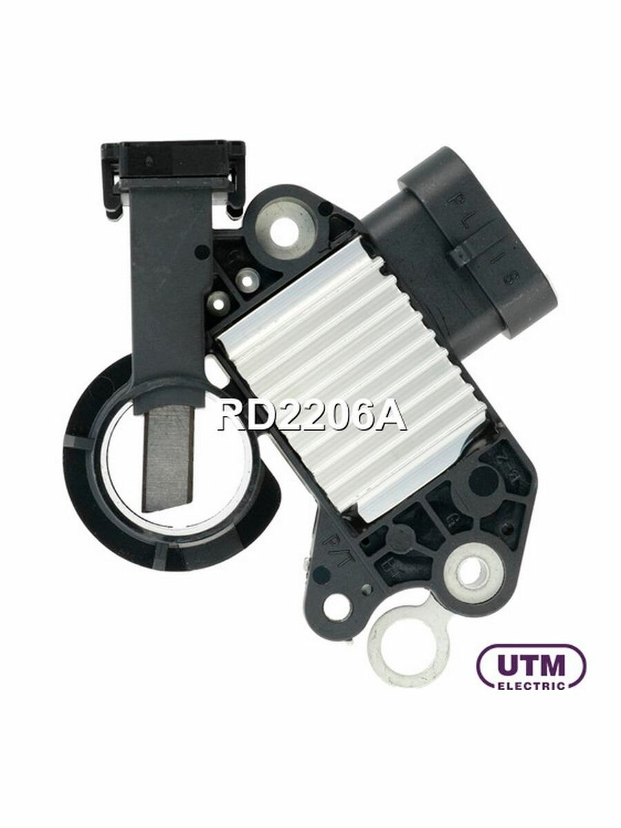Регулятор генератора UTM Electric RD2206A, для Chevrolet, Daewoo, металл, пластик, черный