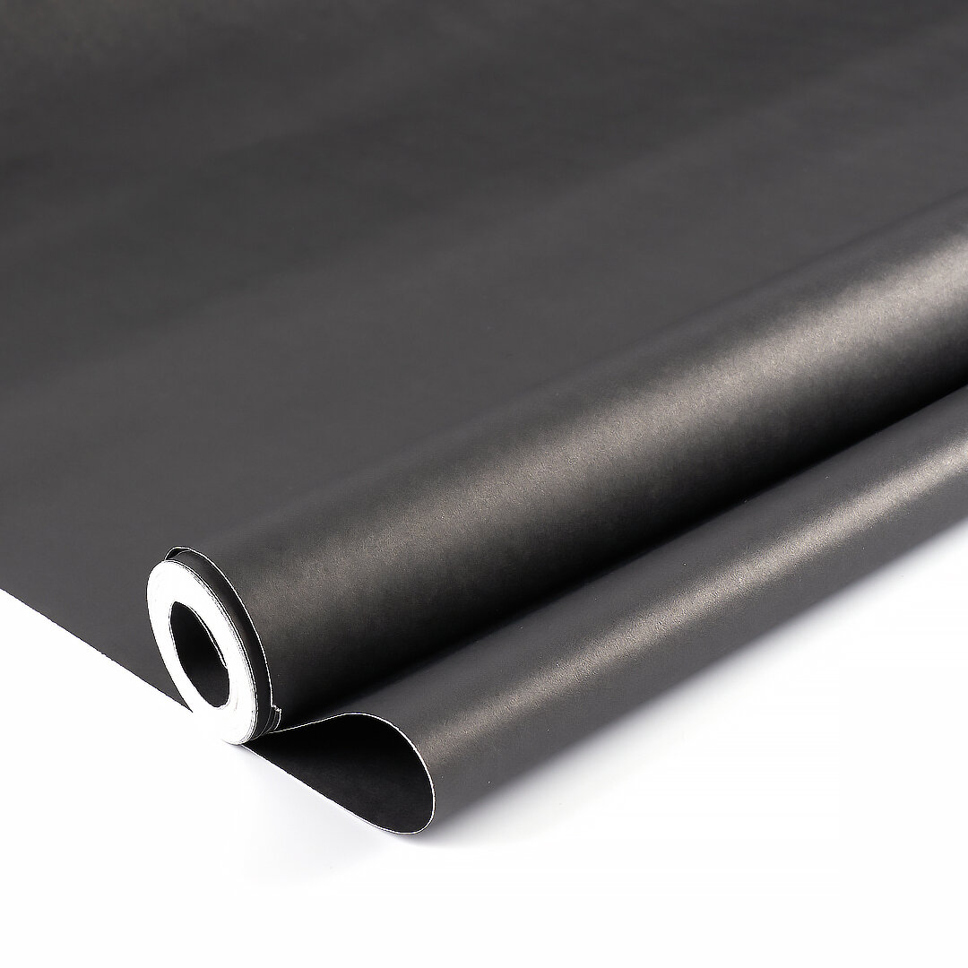 Бумага упаковочная Дон Баллон Крафт 70 гр, Тонировка, Черная, 2 стороны, 0,7х9 м