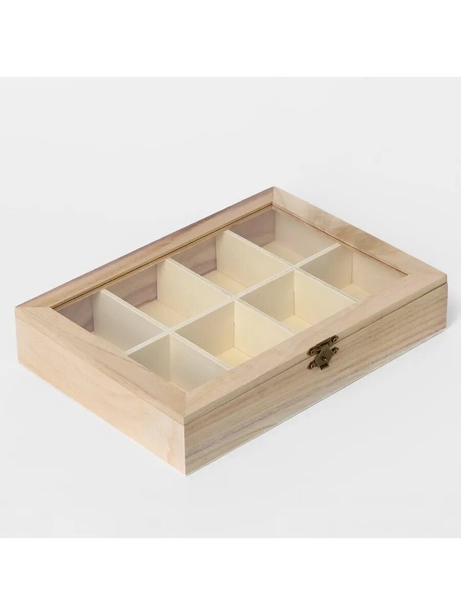 Элегантный деревянный органайзер для чая