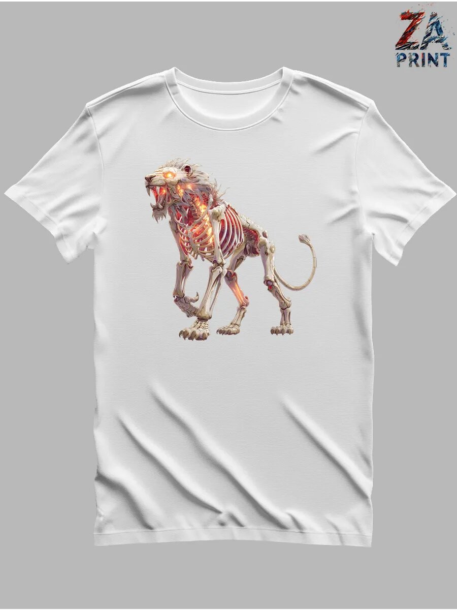 Футболка готический лев