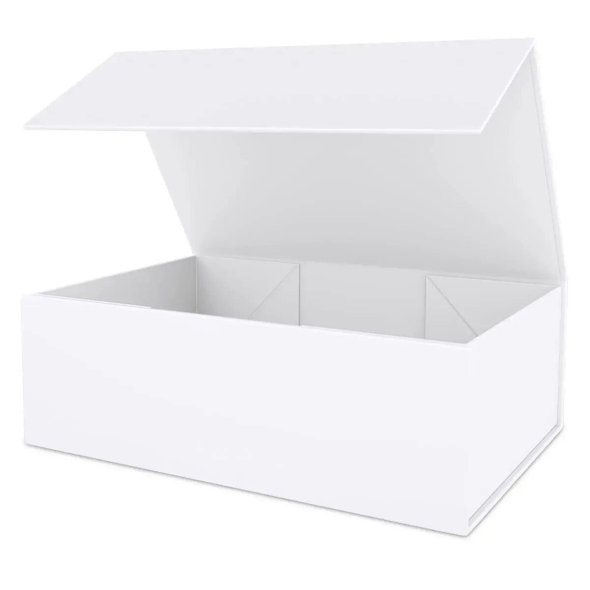 Магнитная подарочная коробка картонная 2 шт Белый, белый, 33x25x12cm