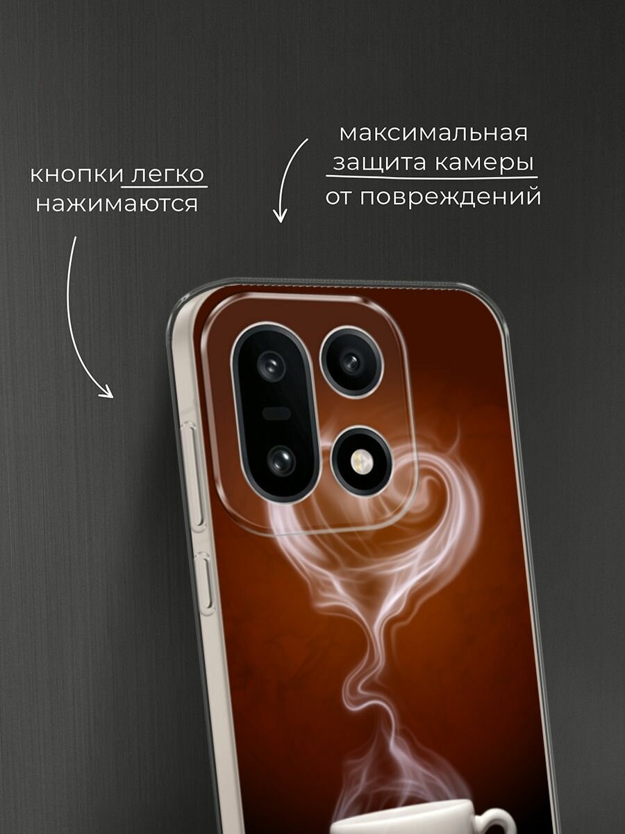 Силиконовый чехол на OnePlus 15 / Ван Плас 15 с принтом Кофейная любовь — фото 1