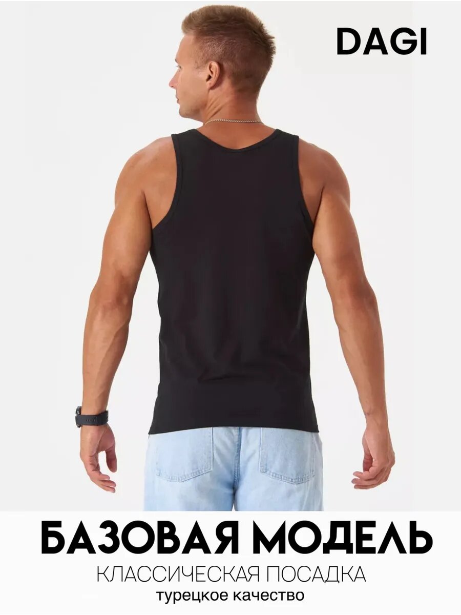 Майка спортивная, 2 шт., размер 4XL, черный — фото 1
