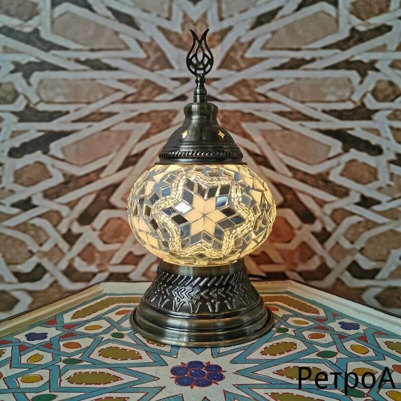 Лампа настольная, Мозаичная, Турецкий, РетроA PT660A