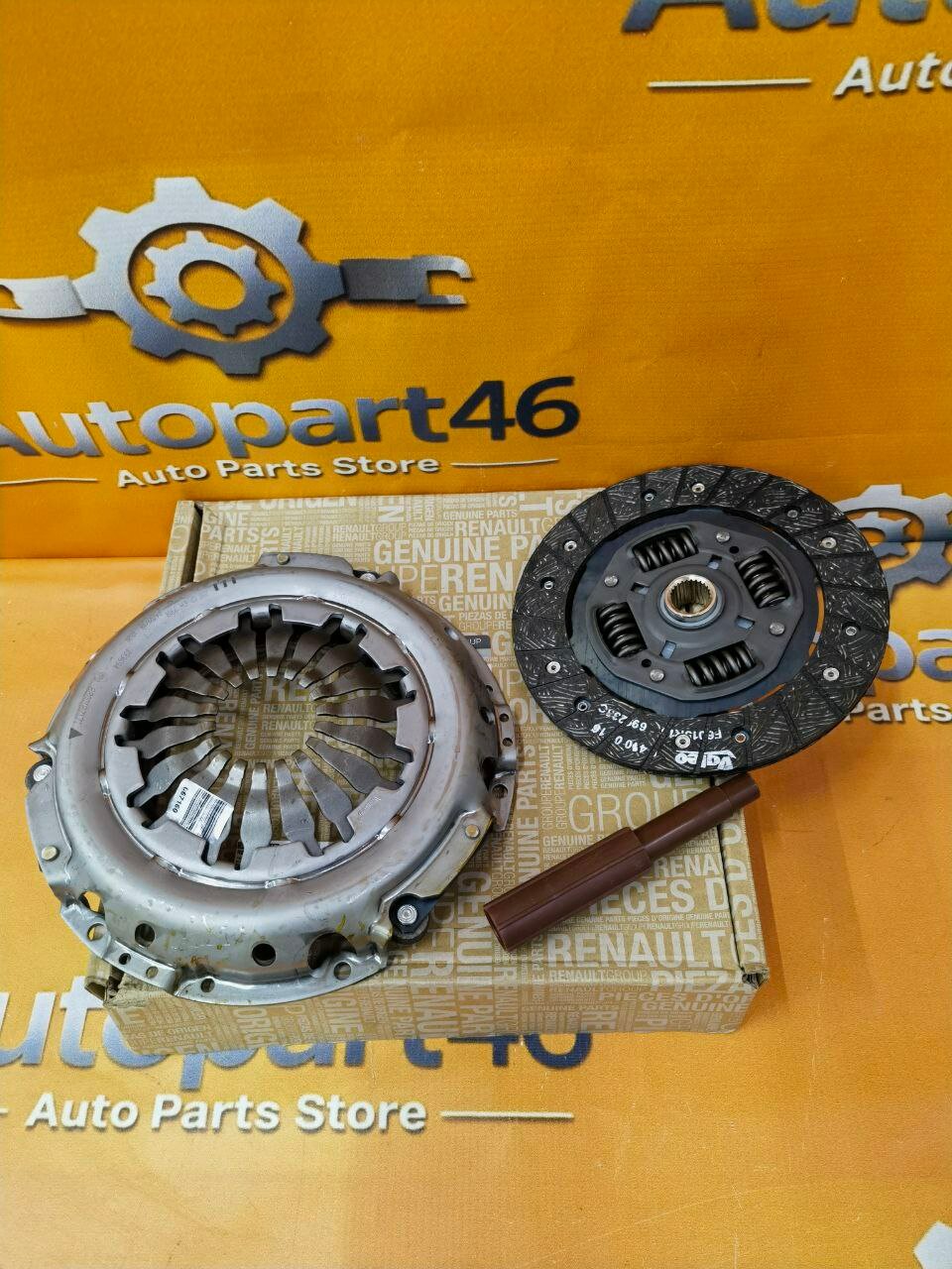 Комплект сцепления без выжимного подшипника мотор 1.6 Рено Логан 2 под гидравлический выжимной, Renault Logan 2