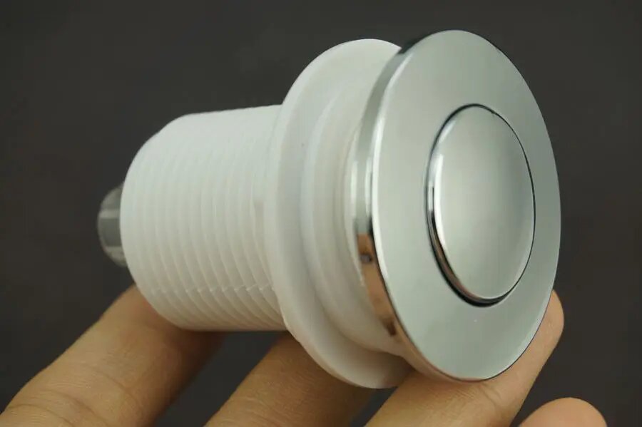 Пневматическая кнопка слива для унитаза хромированная