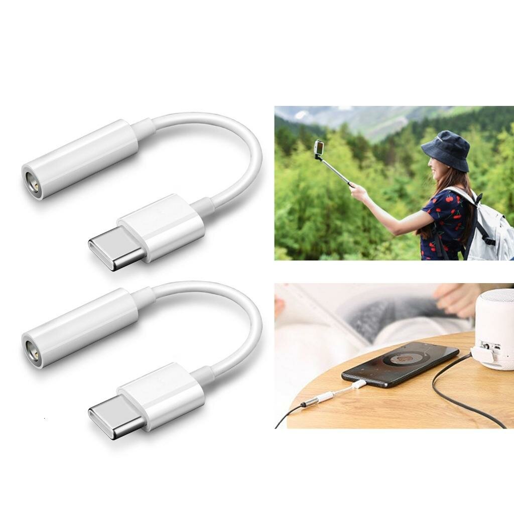 Адаптер USB-C — 3,5 мм, Белый — фото 1
